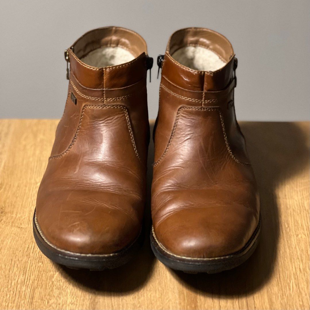 Rieker Leather Zip Mens Boots, Fesyen Pria, Sepatu , Sepatu Boot di ...