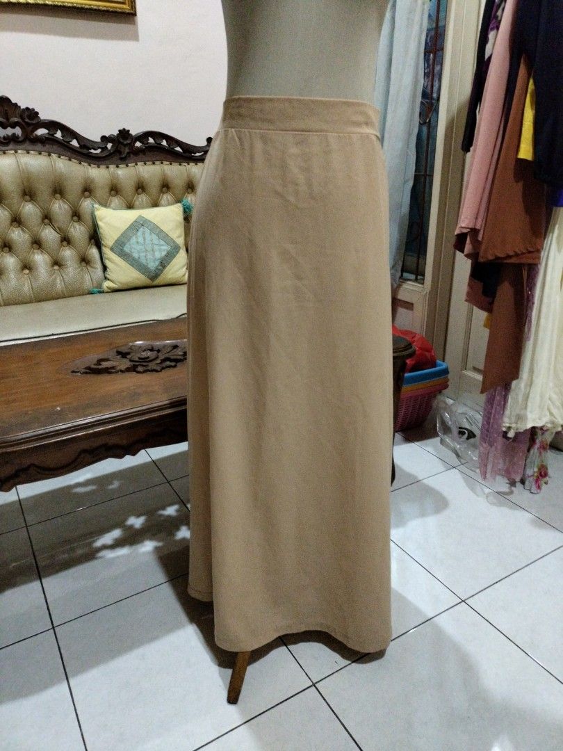 Rok dan atasan cantik ZADA brown cream, Fesyen Wanita, Pakaian Wanita ...