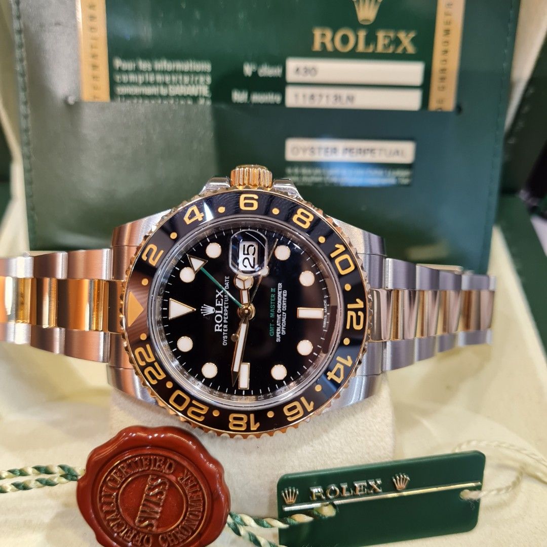 Rolex GMT ll 116713 Full Set, Luxury, Watches on Carousell