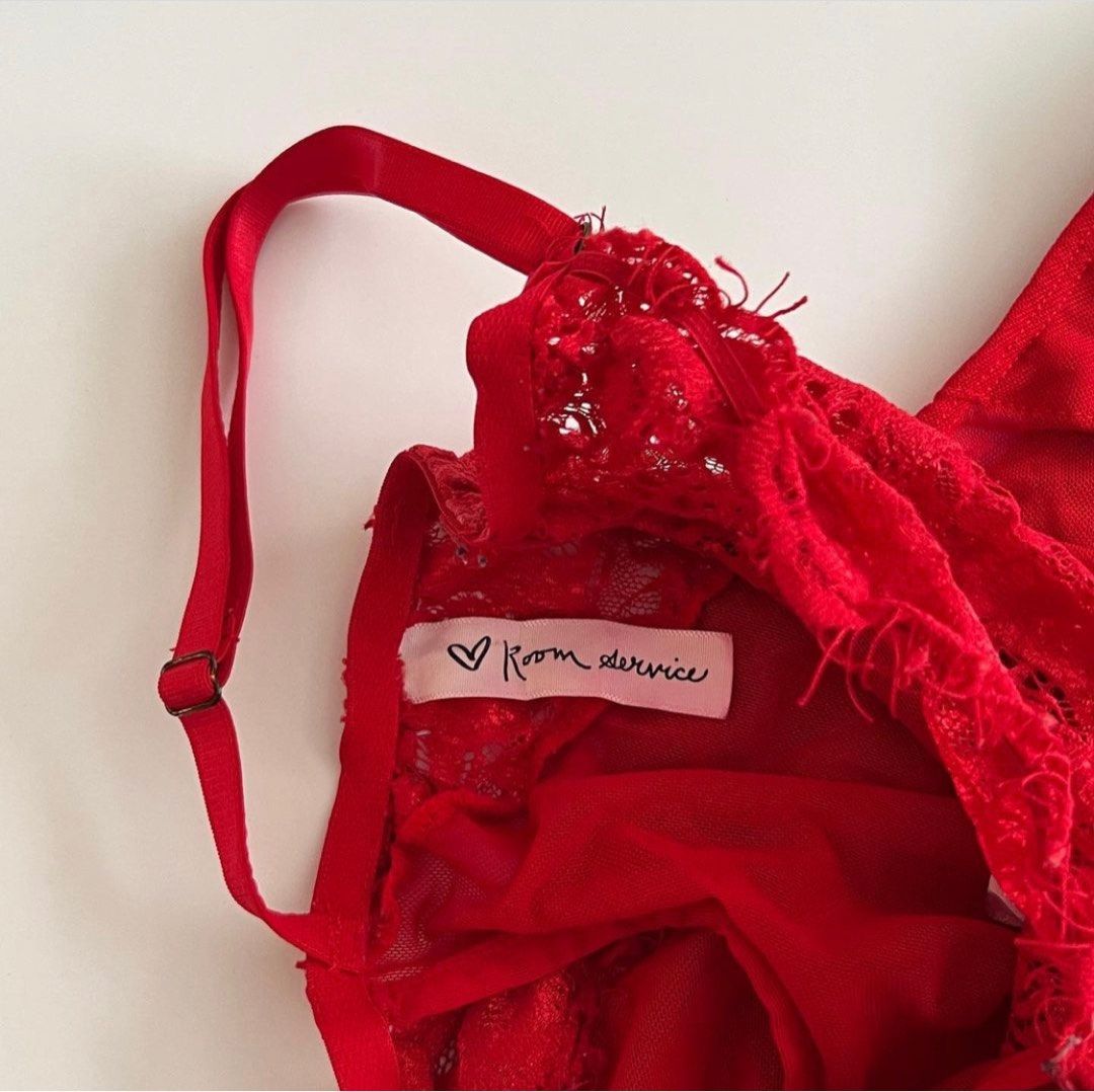 ROOM SERVICE lace teddy, Women's Fashion, Undergarments & Loungewear on ...