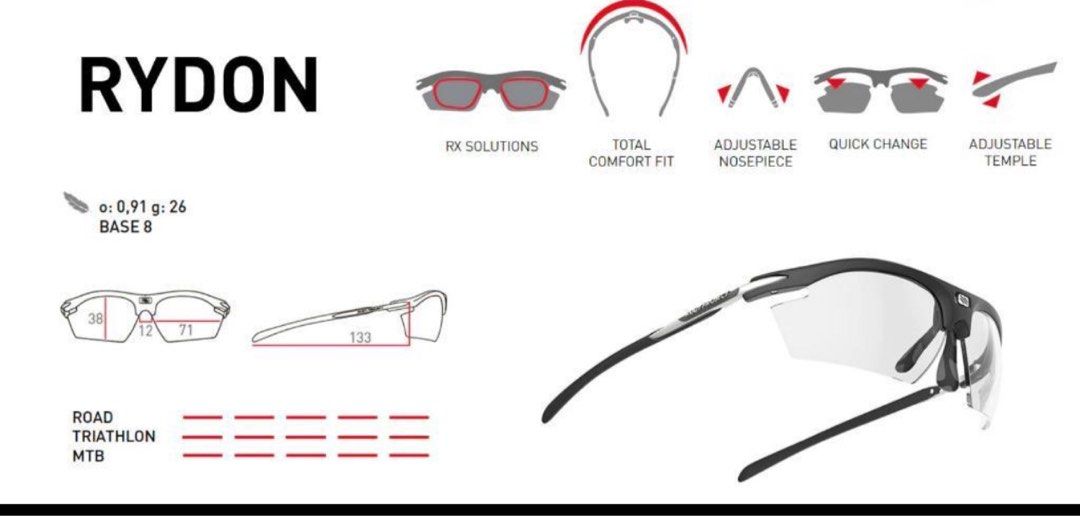 Rudy project rydon graphite frame with multi laser Orange frame, Men's ...