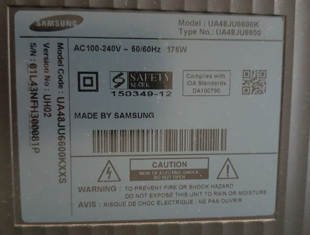 Samsung 48" UHD 4K Curved Smart TV JU6600 Series 6, TV & Home ...