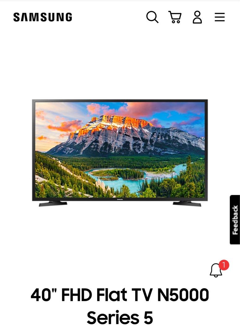 Samsung - 40" FHD Flat TV N5000 Series 5, 家庭電器, 電視 & 其他娛樂, 電視 - Carousell