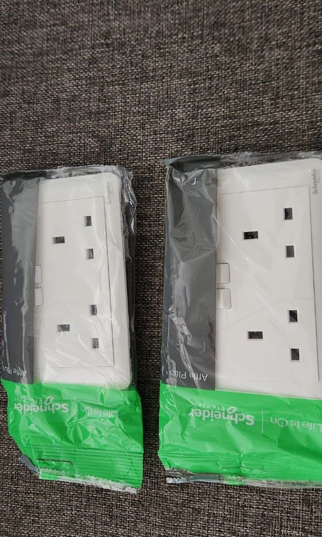 Schneider Double Socket, TV & Home Appliances, Electrical, Adaptors & Sockets on Carousell