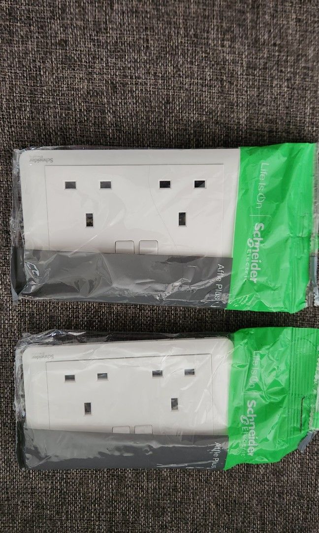 Schneider Double Socket, TV & Home Appliances, Electrical, Adaptors ...