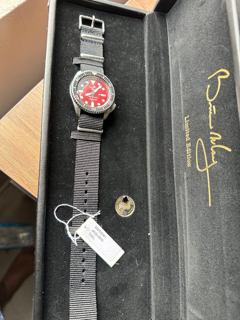 Seiko brian may limited edition, Men's Fashion, Watches & Accessories ...