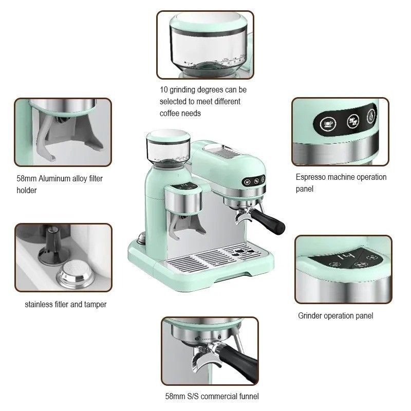 Semi Auto Espresso Machine With Steam Milk Frother Coffee, TV & Home ...