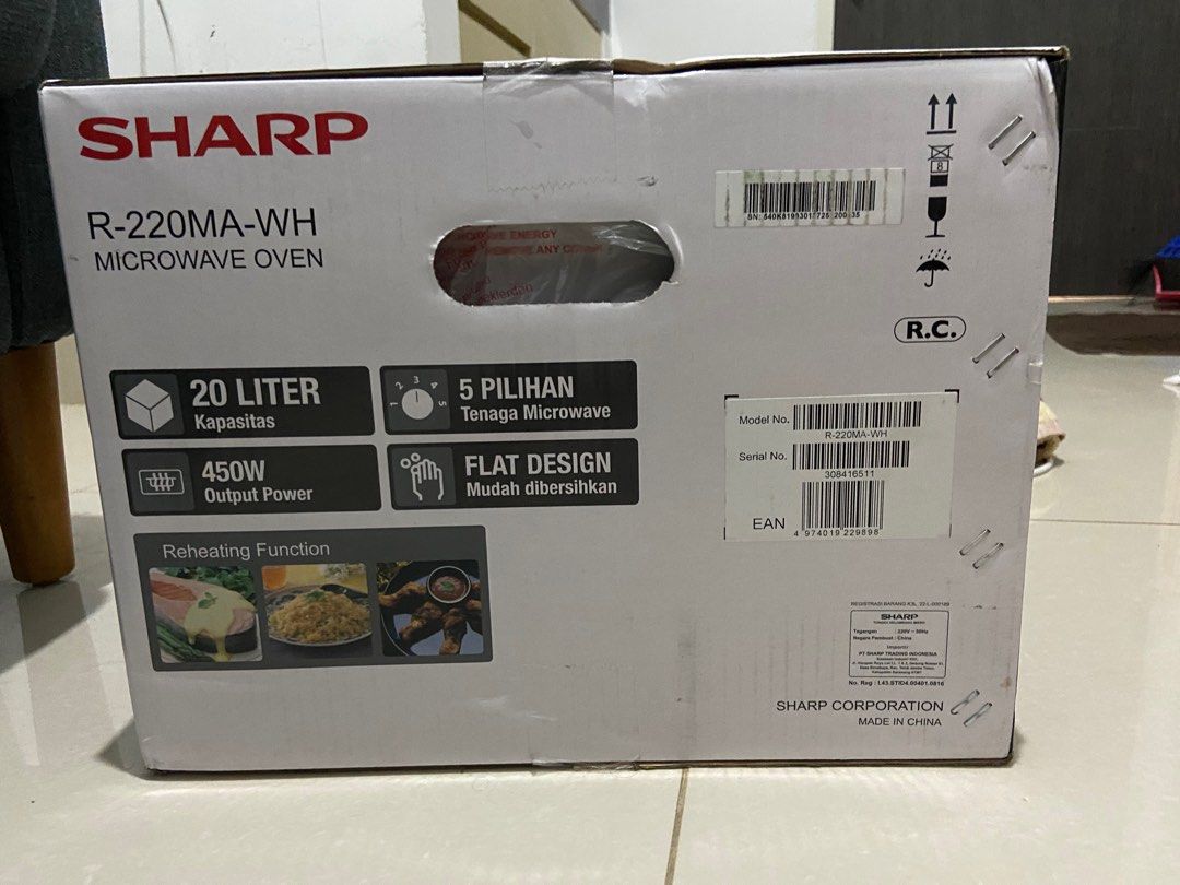 Sharp Microwave Oven R-220MA-WH, Kitchen & Appliances di Carousell