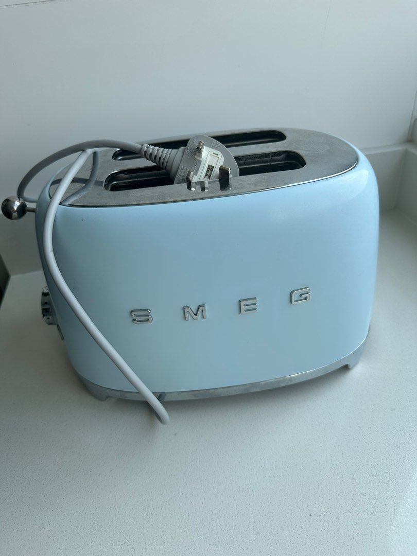 Smeg 50’s Retro Style Aesthetic Toaster TSF01 (Pastel Blue), TV & Home ...