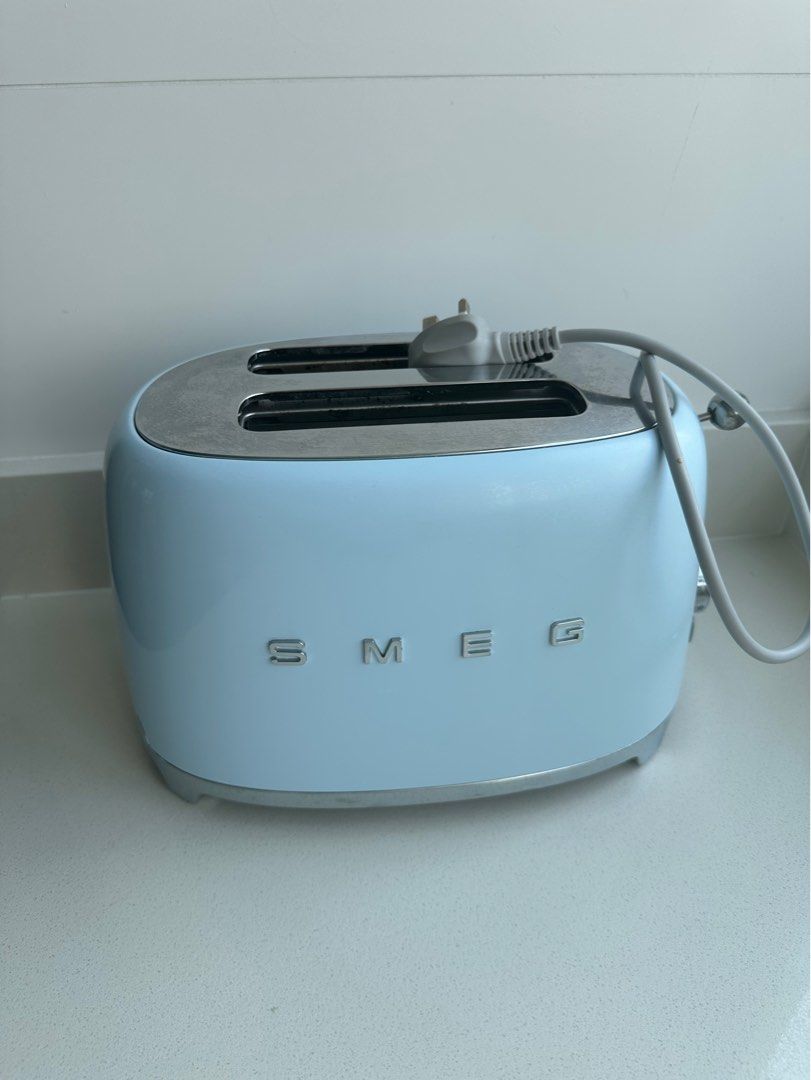 Smeg 50’s Retro Style Aesthetic Toaster TSF01 (Pastel Blue), TV & Home ...