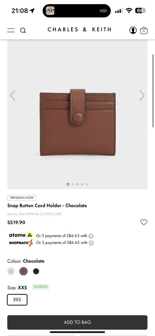 Snap button card holder, Women's Fashion, Bags & Wallets, Wallets ...