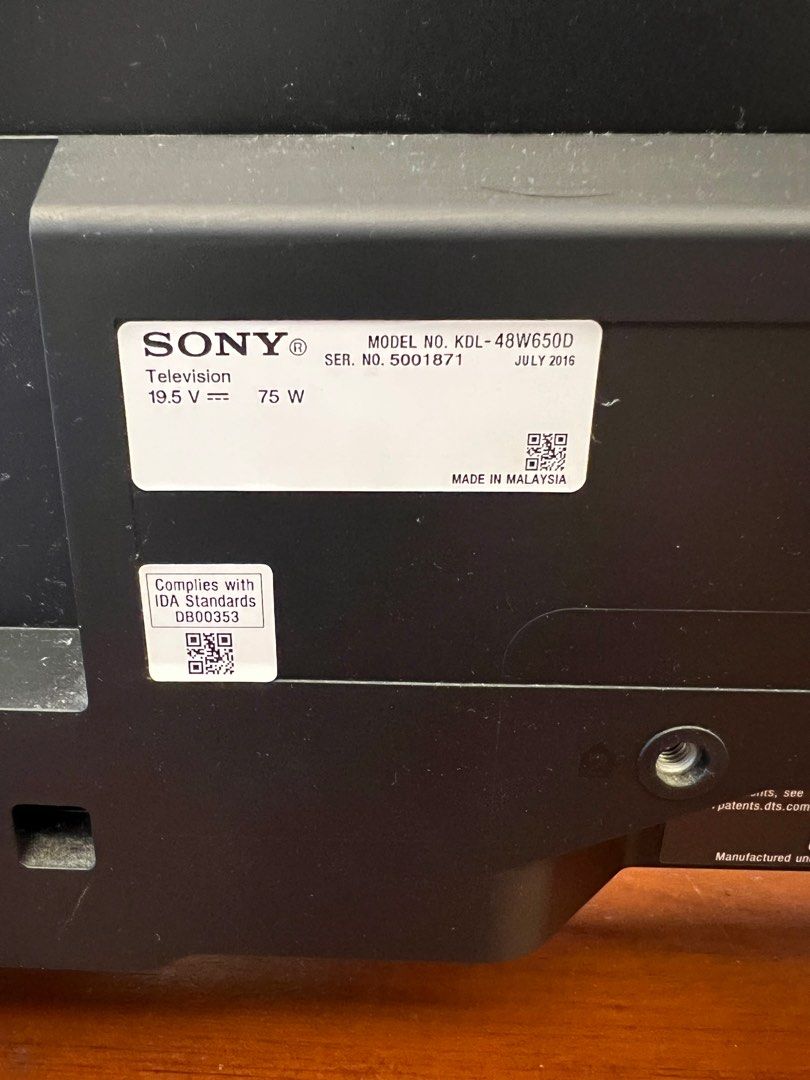 Sony Bravia KDL-48W650D 48” TV, TV & Home Appliances, TV ...