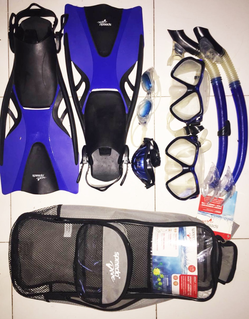Speedo Adult Adventure Mask/Snorkel/Fin Set, Sports Equipment, Sports ...