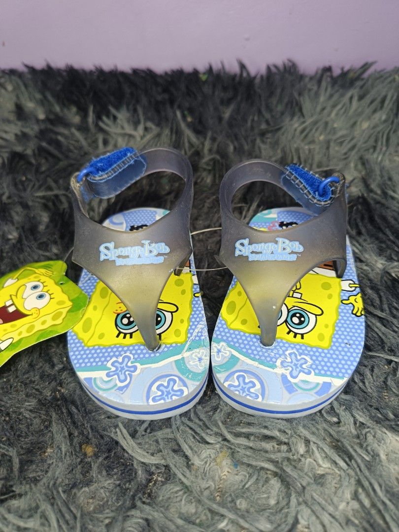 Spongebob Sandals, Babies & Kids, Babies & Kids Fashion on Carousell
