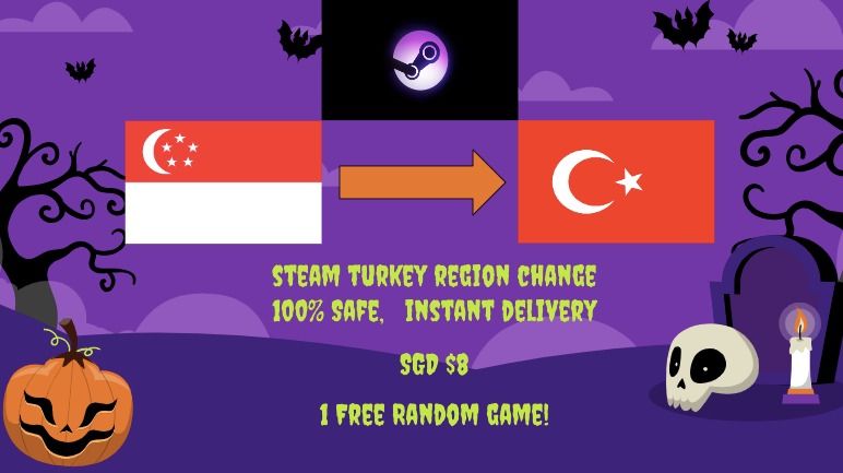 Steam Region Change Turkey, Video Gaming, Video Games, Others on Carousell