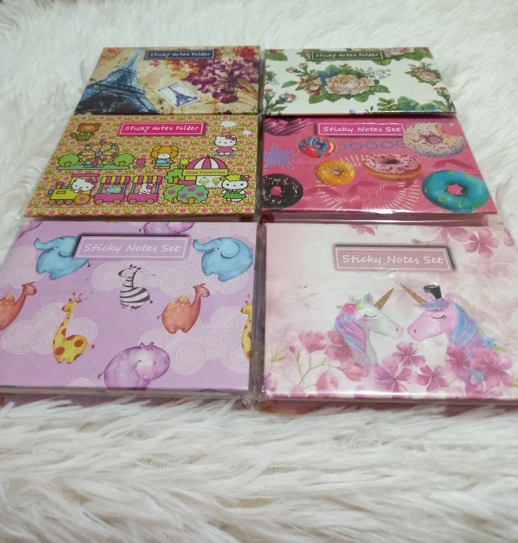 Sticky & Non Sticky Note Pad Small Folder, Hobbies & Toys, Stationary ...