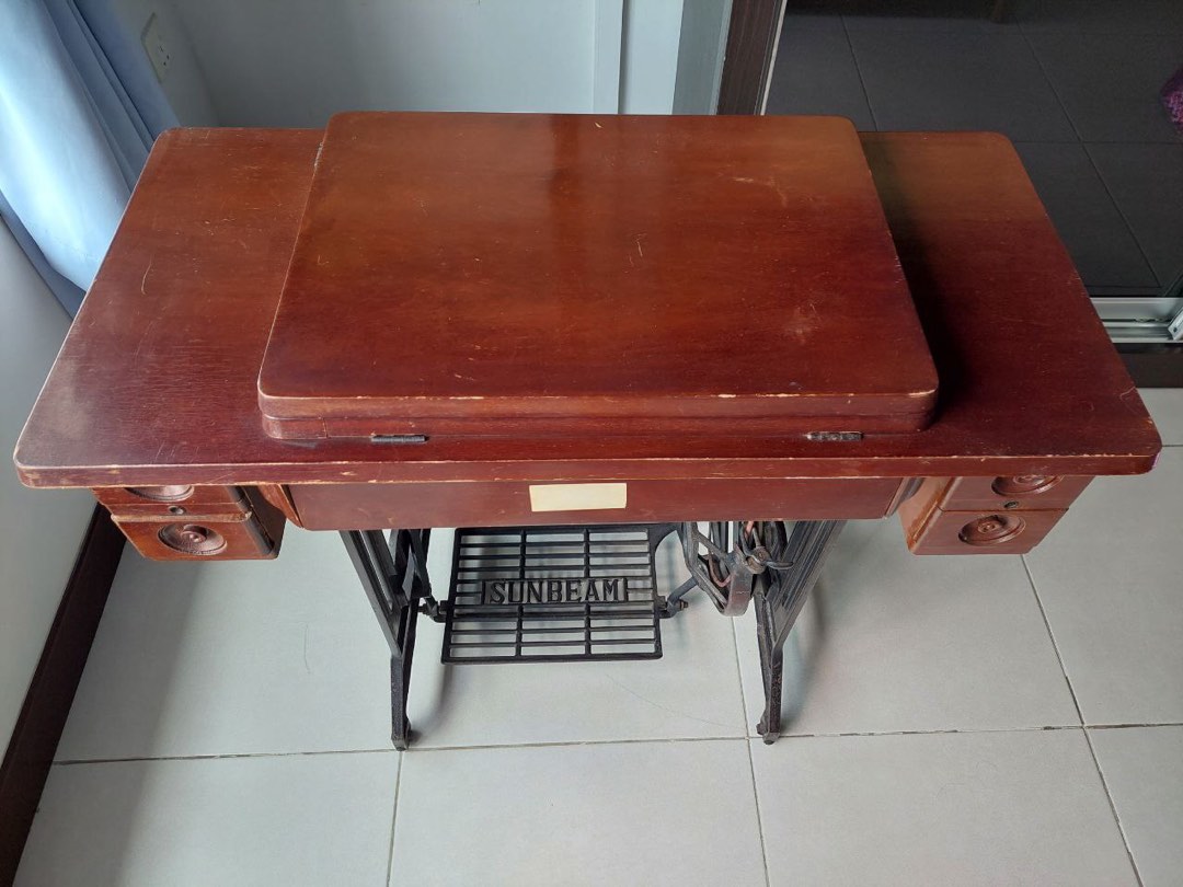 Sunbeam antique sewing machine with legs paddle!, Furniture & Home ...