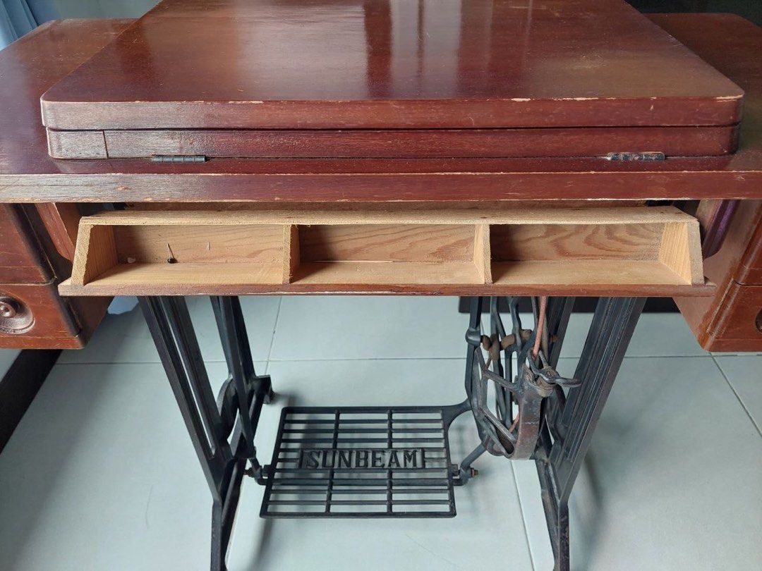 Sunbeam antique sewing machine with legs paddle!, Furniture & Home ...