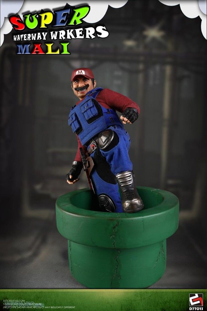 Super Mario D7TOYS 1/6 Super Waterway Wrkers Mali hot toys Mattel ...