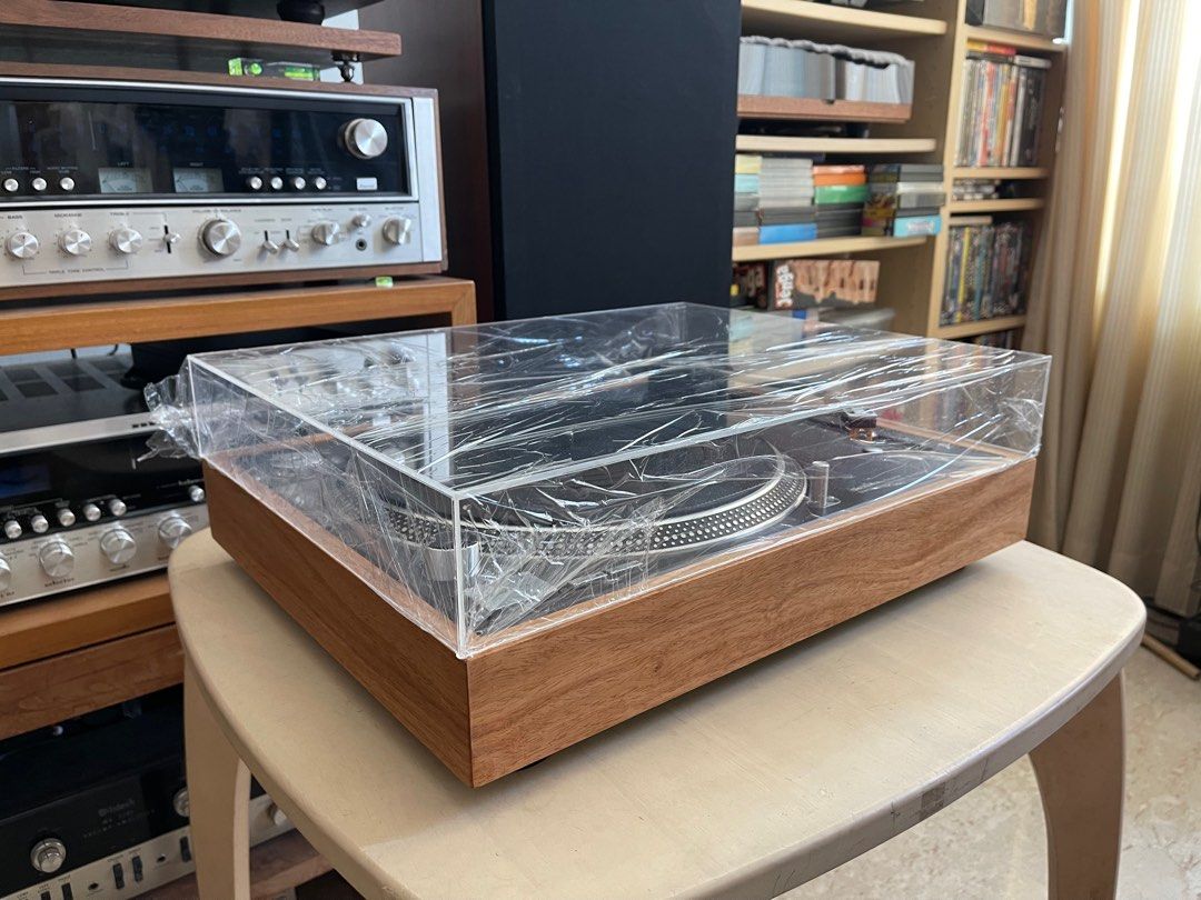 Technics SL-1200 Mkii MK5 M5G M3D plinth with dust cover and hinges ...
