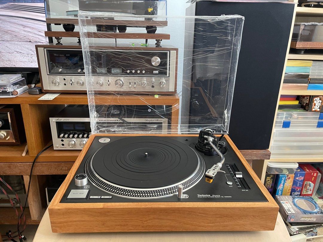 Technics SL-1200 Mkii MK5 M5G M3D plinth with dust cover and hinges ...