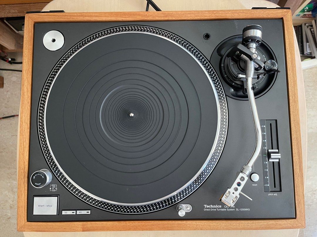 Technics SL-1200 Mkii MK5 M5G M3D plinth with dust cover and hinges ...