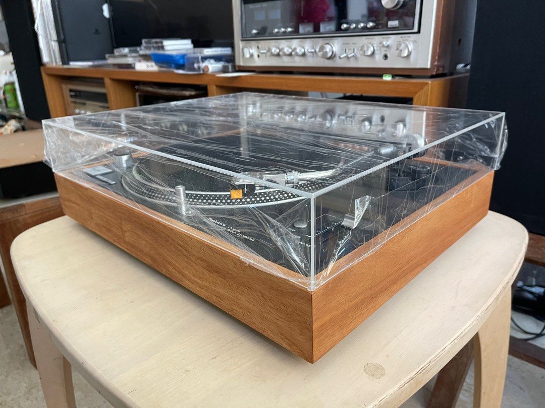 Technics SL-1200 Mkii MK5 M5G M3D plinth with dust cover and hinges ...