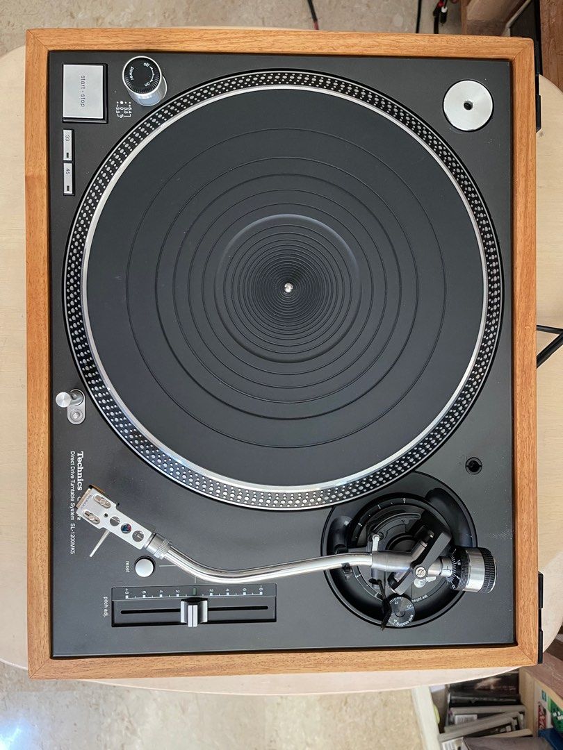Technics SL-1200 Mkii MK5 M5G M3D plinth with dust cover and hinges ...