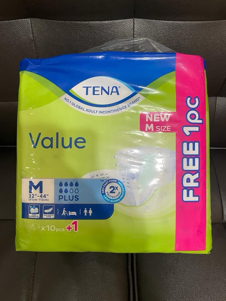 Tena Value Adult Diaper 11s (Medium), Health & Nutrition, Assistive & Rehabilatory Aids, Adult ...