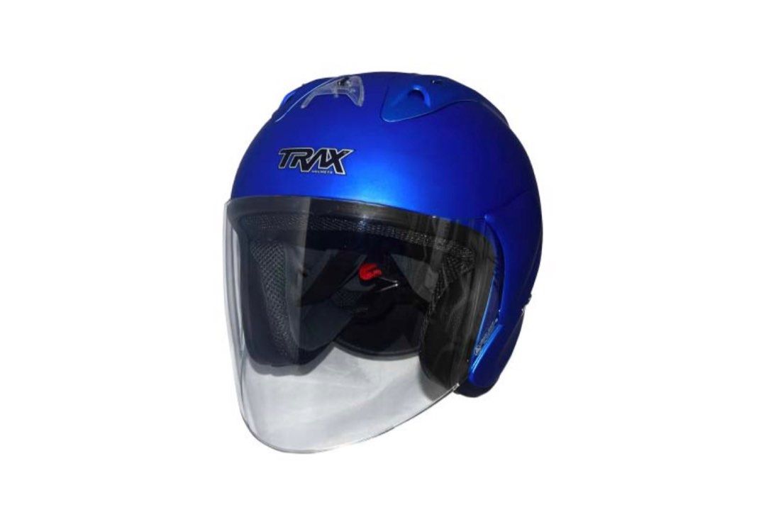 Trax TR03ZR Helmet Gloss Blue, Motorcycles, Motorcycle Apparel on Carousell
