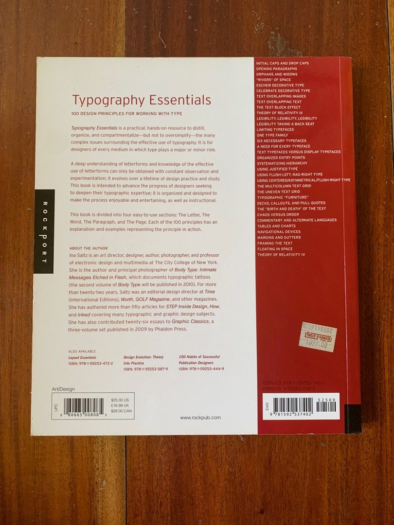 TYPOGRAPHY ESSENTIALS by Ina Saltz, Hobbies & Toys, Books & Magazines, Fiction & Non-Fiction on ...
