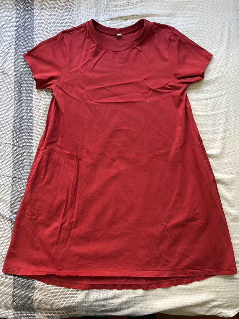 Uniqlo - Red T shirt dress, Women's Fashion, Dresses & Sets, Dresses on ...
