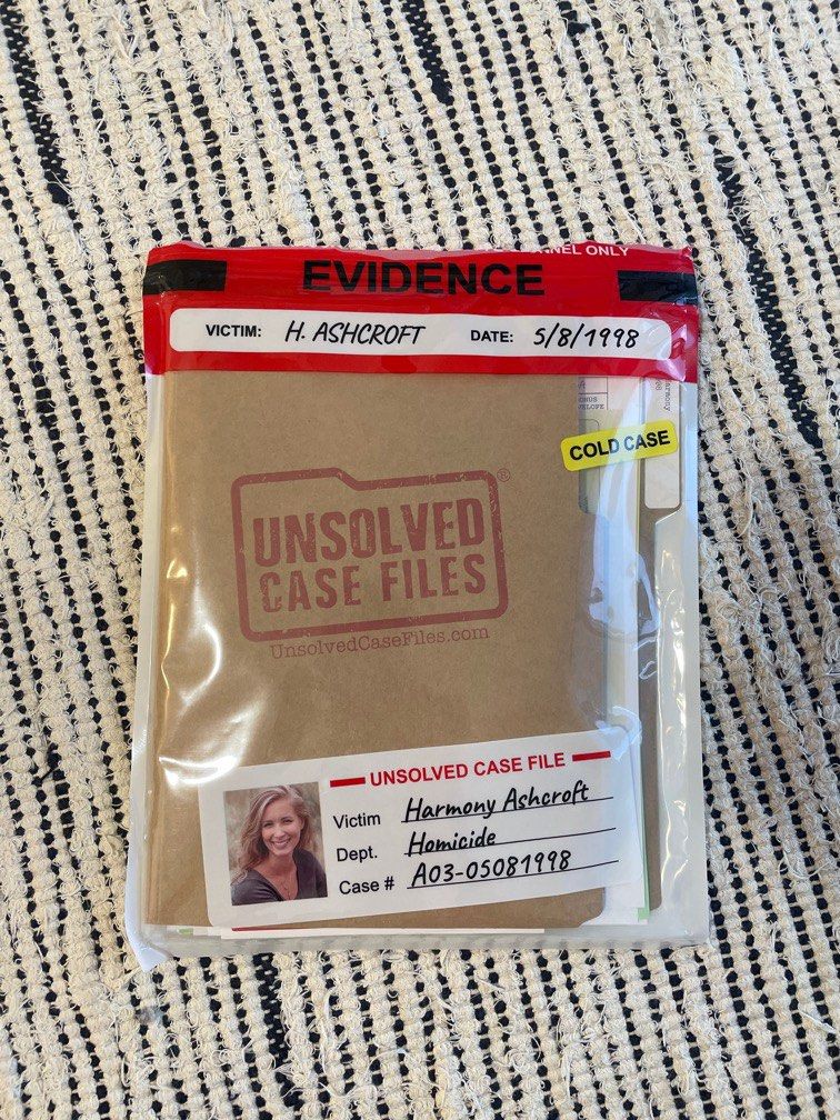 Unresolved Case Files murder mystery game - Harmony Ashcroft, Hobbies ...