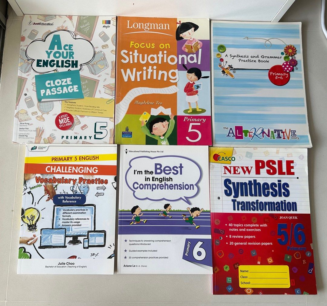 Unused P5 P6 PSLE English Assessment books, Hobbies & Toys, Books ...