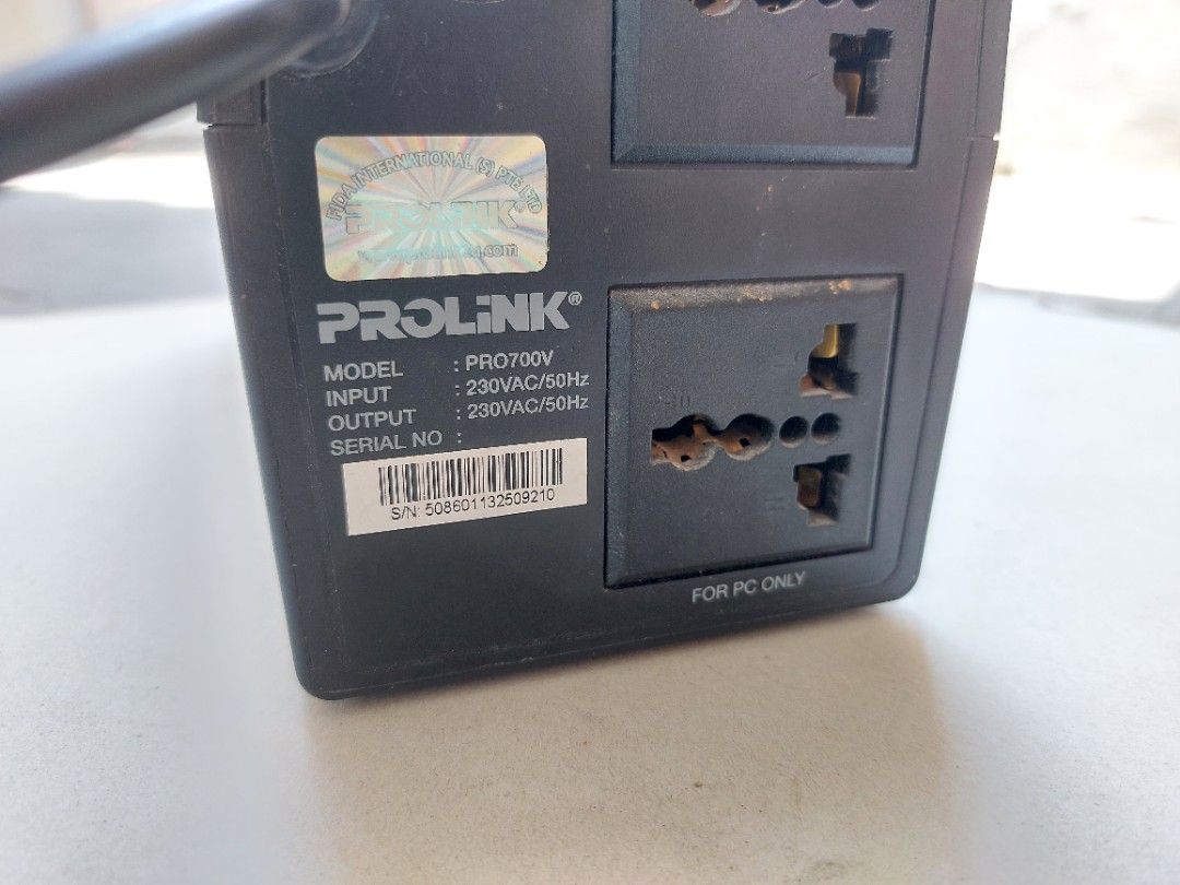UPS Prolink 700VA pro700 kosongan tanpa battery, Elektronik, Bagian ...