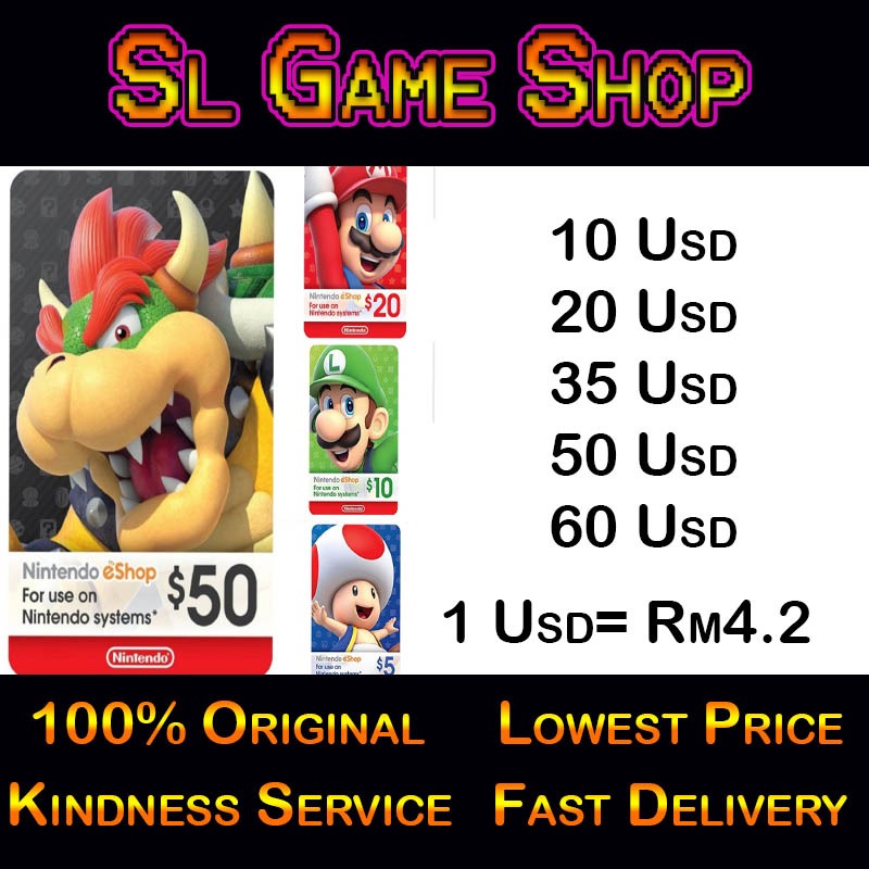USA US Original Nintendo Switch eShop Game Card Ready Stock, Video ...