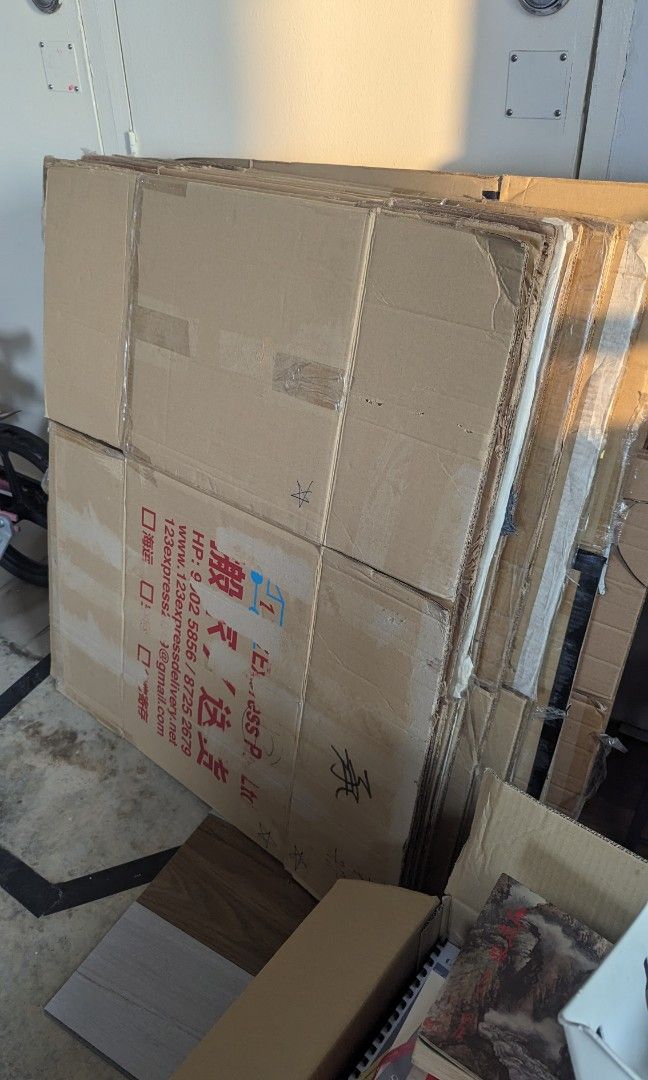 Used Moving boxes 12 pcs, Furniture & Home Living, Home Improvement ...