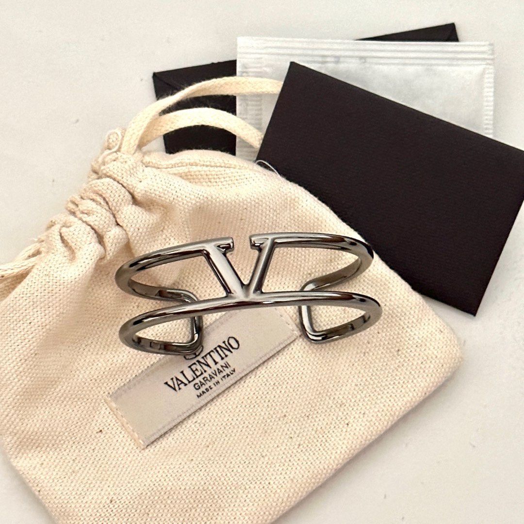 Valentino Signature Metal Bracelet, Luxury, Accessories on Carousell