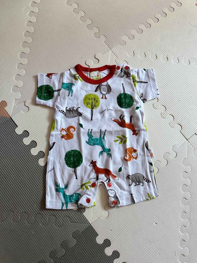 Velvet junior romper, Babies & Kids, Babies & Kids Fashion on Carousell