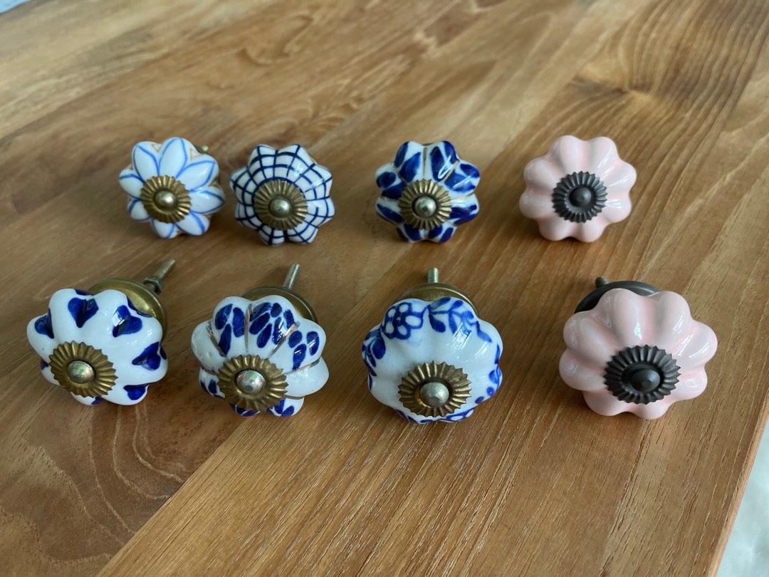 Vintage porcelain knobs, Furniture & Home Living, Home Decor, Other Home Decor on Carousell