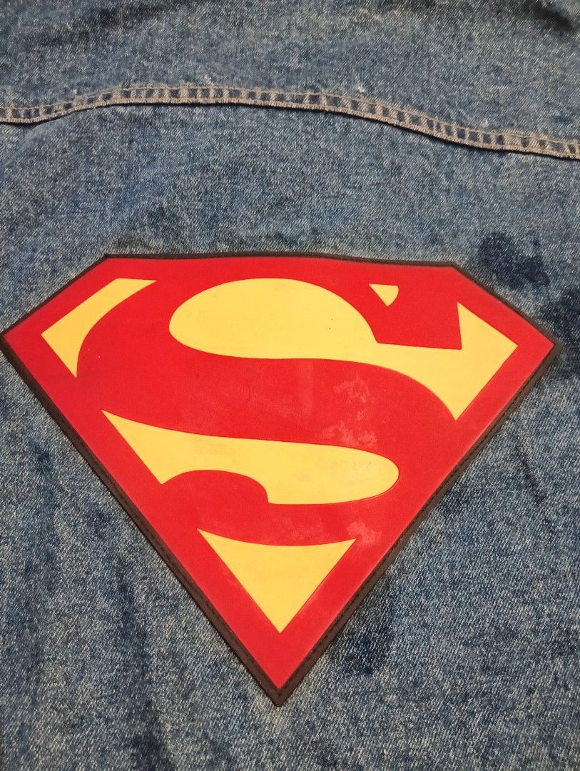 Vintage Warner Bros. 1999 Superman Sleeveless Denim Jacket, Men's ...