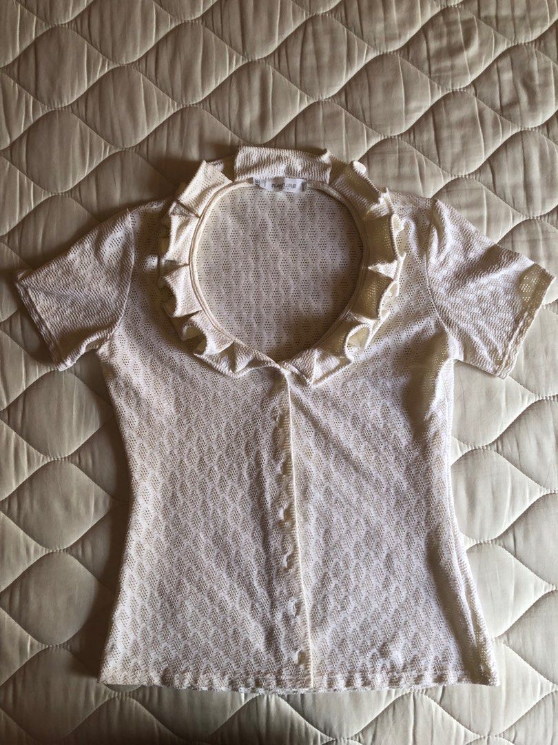 Vintage Y2K Rayure Blouse Top, Women's Fashion, Tops, Other Tops on ...