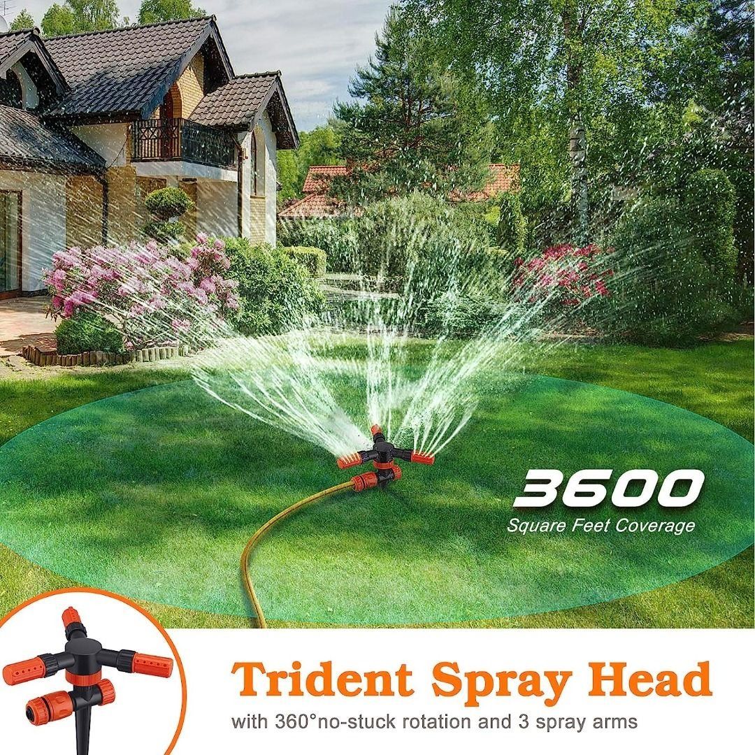 Water Sprinkler for Lawn Yard Garden - Sprinklers System with Impact ...