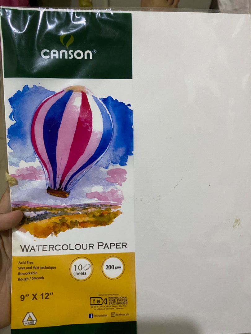 Watercolor Paper Canson Art Sealed, Hobbies & Toys, Stationary & Craft ...