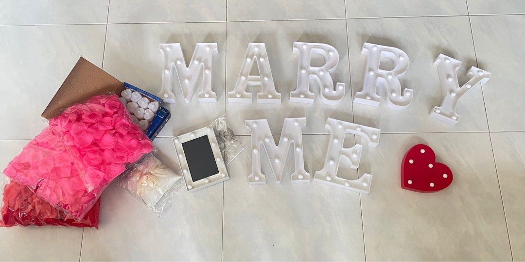 Wedding Proposal Props, Hobbies & Toys, Stationery & Craft, Other ...