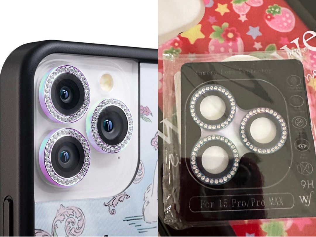 Wildflower Camera Bling Protector 15 Pro/15 Pro Max, Mobile Phones ...