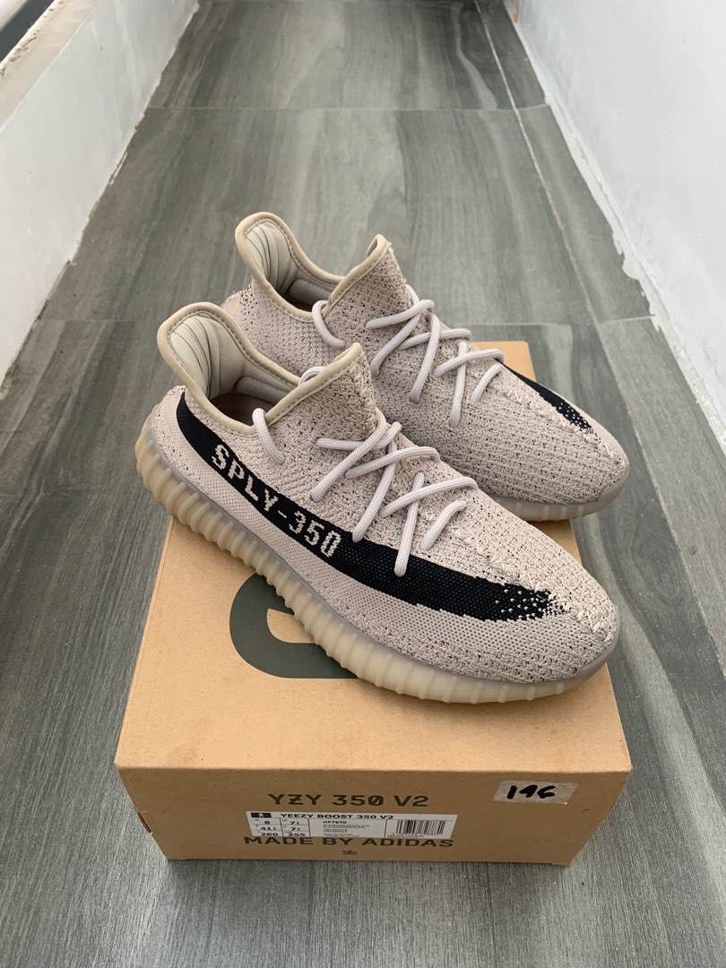 Yeezy 350 v2 Slate, Men's Fashion, Footwear, Sneakers on Carousell