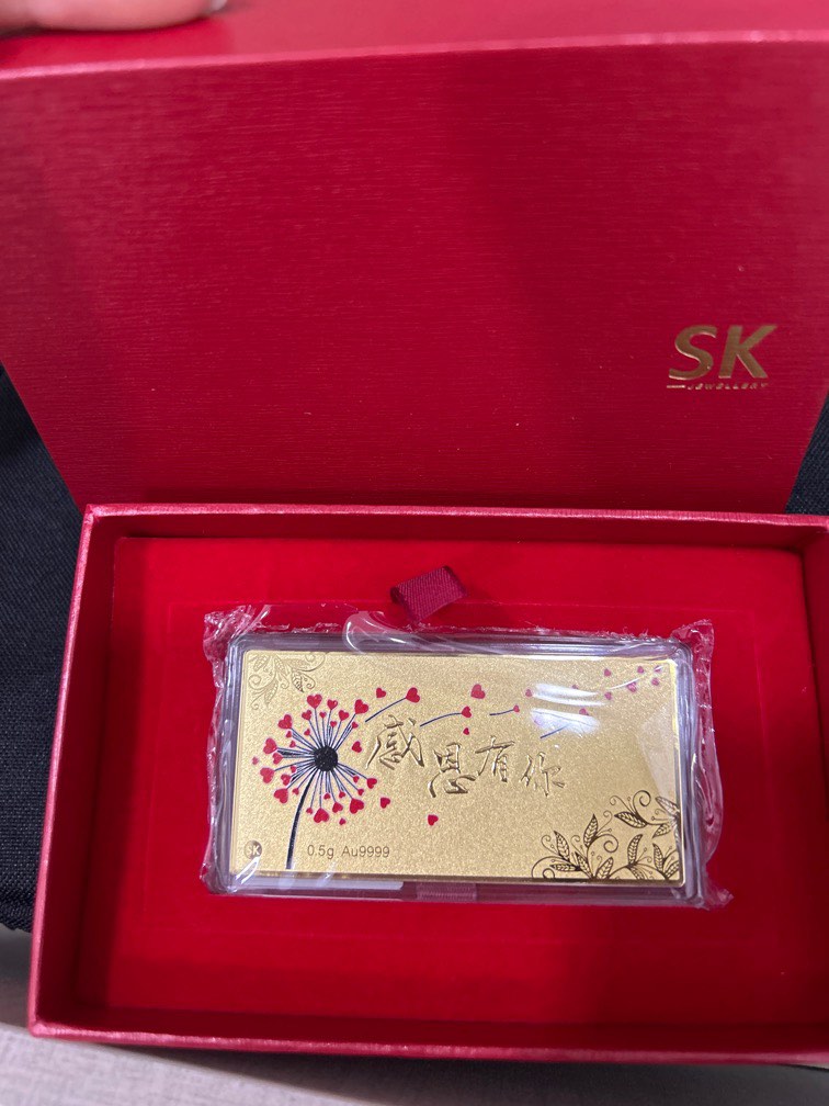 0.5g SK GOLD BAR, Luxury, Accessories on Carousell