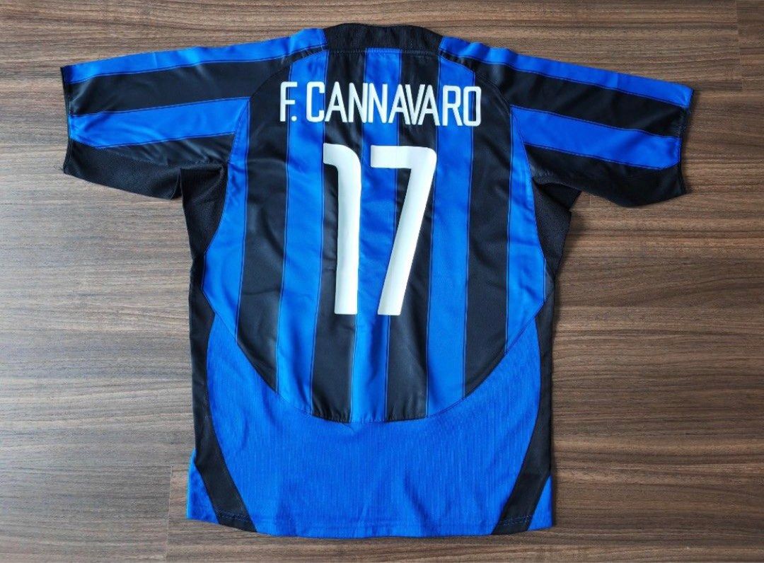 #17 Fabio Cannavaro Inter Milan 2003 Home soccer/football jersey/kit ...