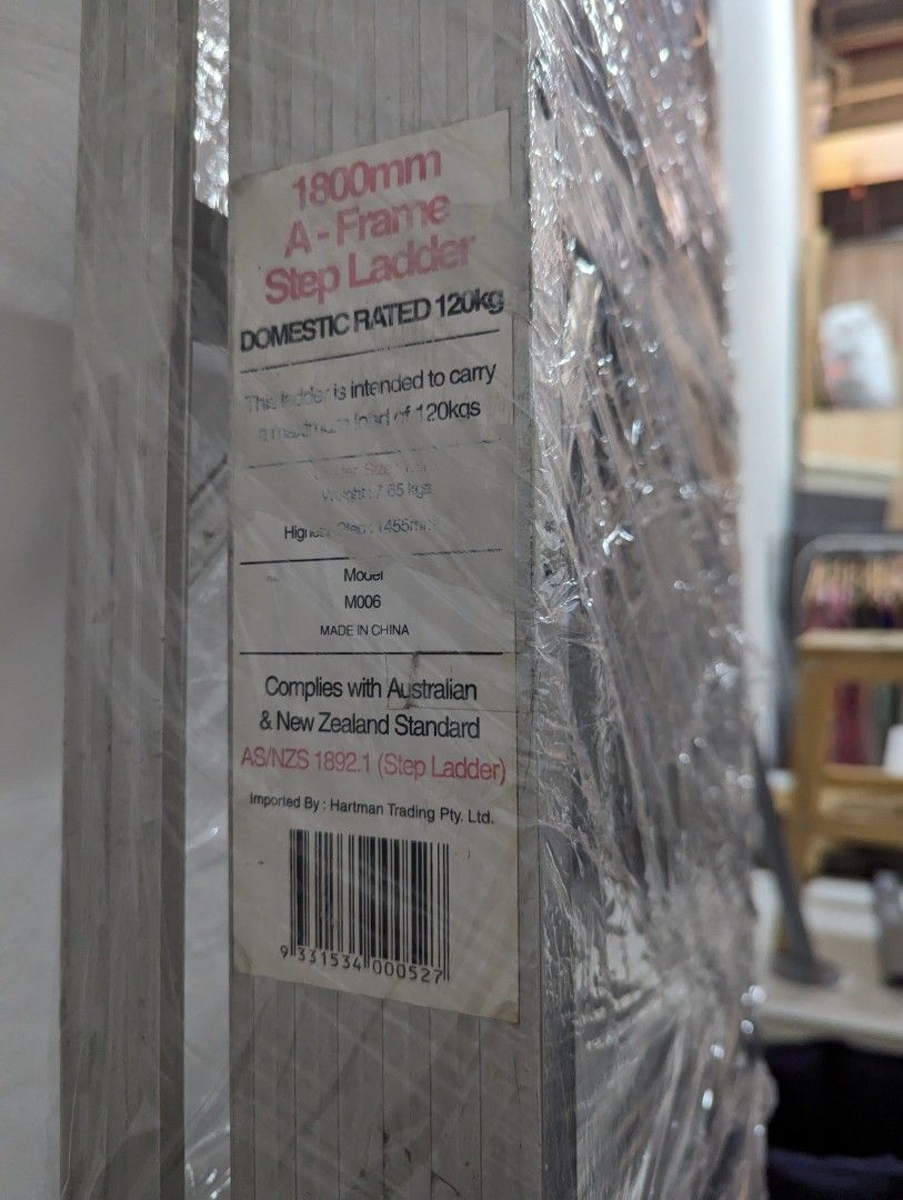 1.8m Ladder - Wrapped, ready to go, Furniture & Home Living, Home ...